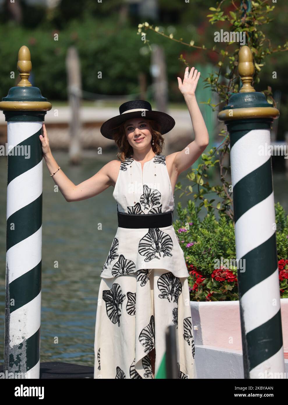 Sara Lazzaro is seen arriving at the Excelsior during the 77th Venice ...