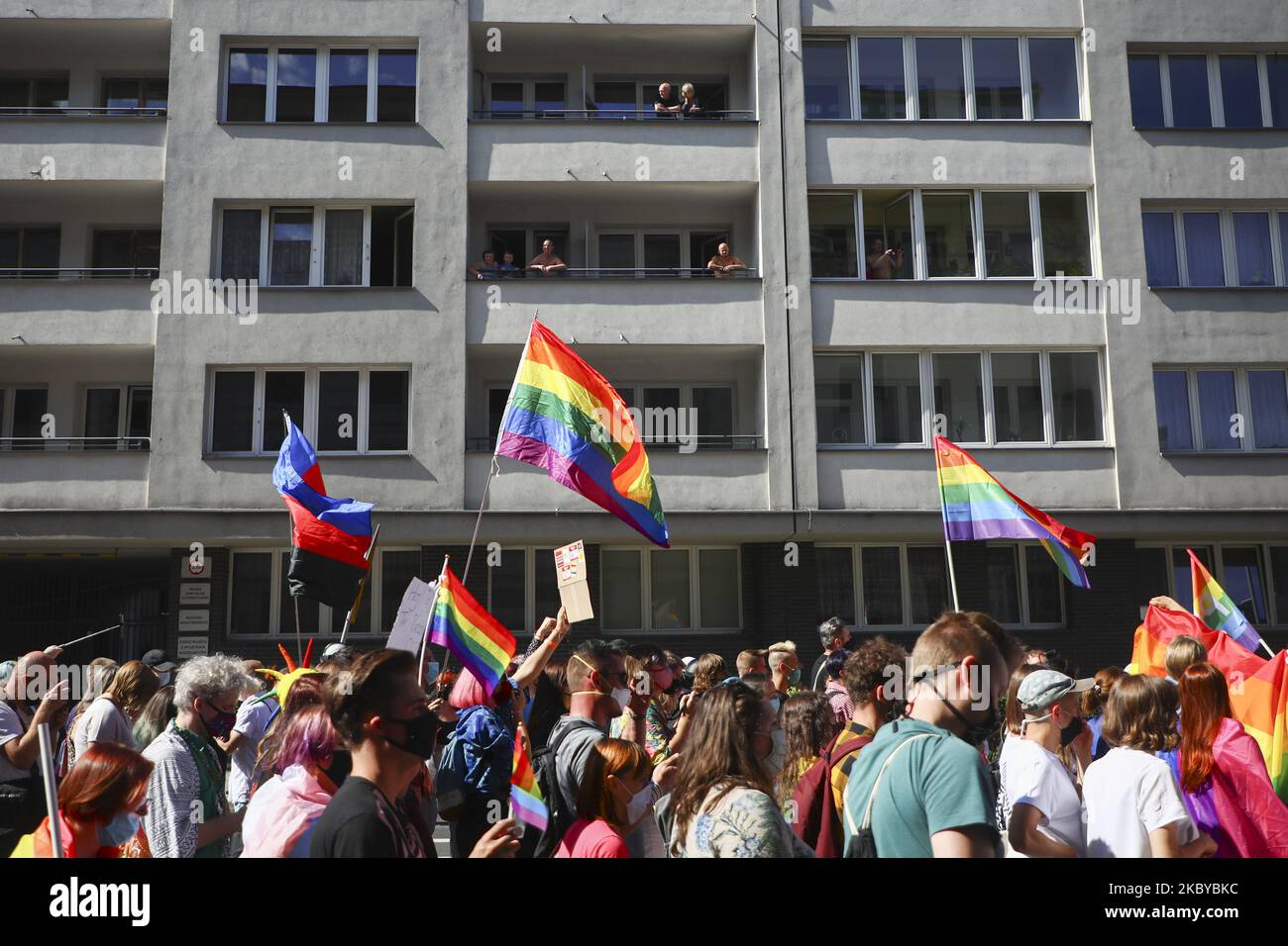 LGBT activists and supporters demonstrate during Equality March in ...