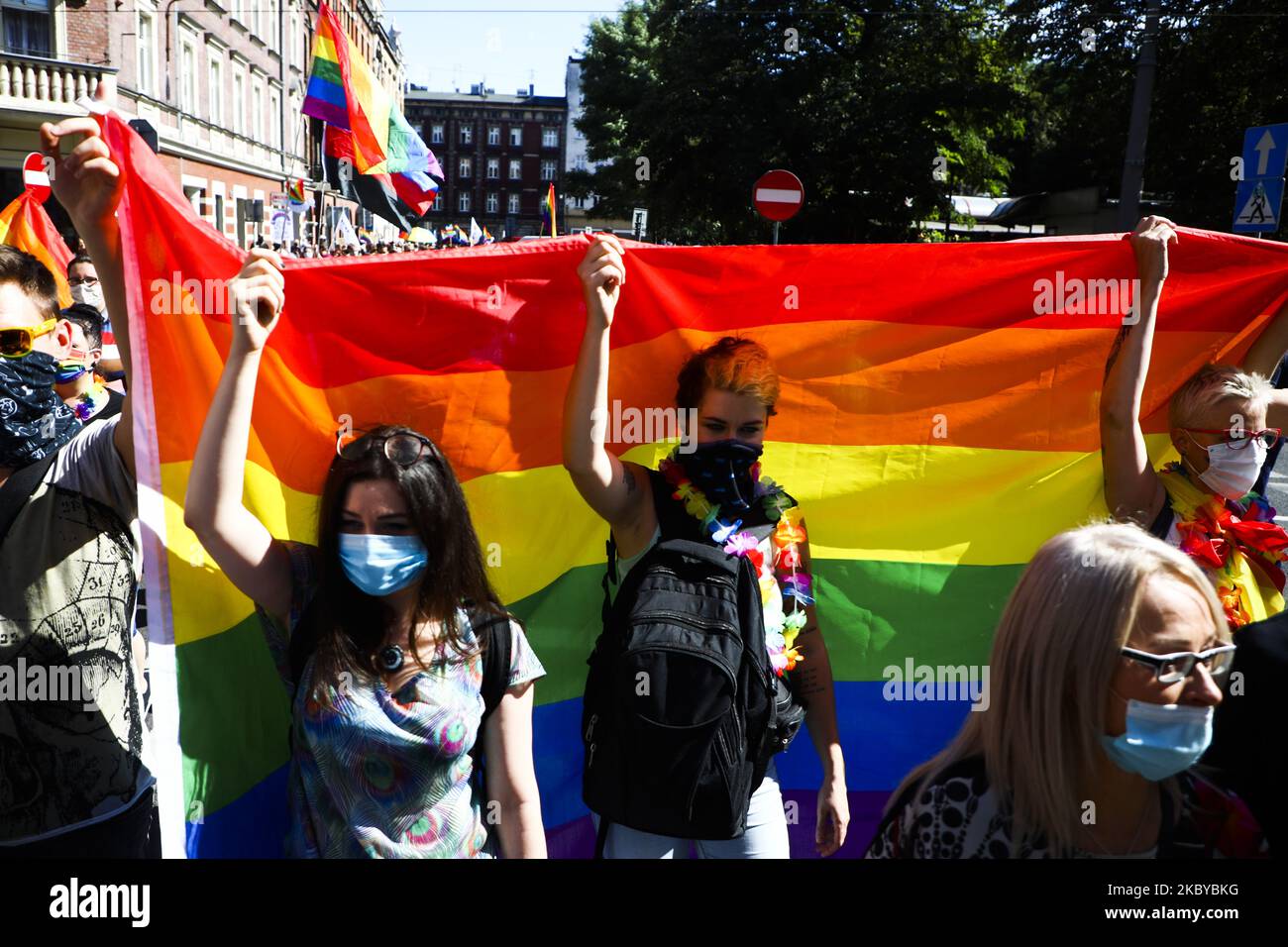 LGBT activists and supporters demonstrate during Equality March in ...