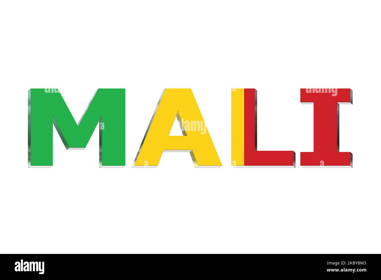 3D Flag of Mali on a text background Stock Photo - Alamy