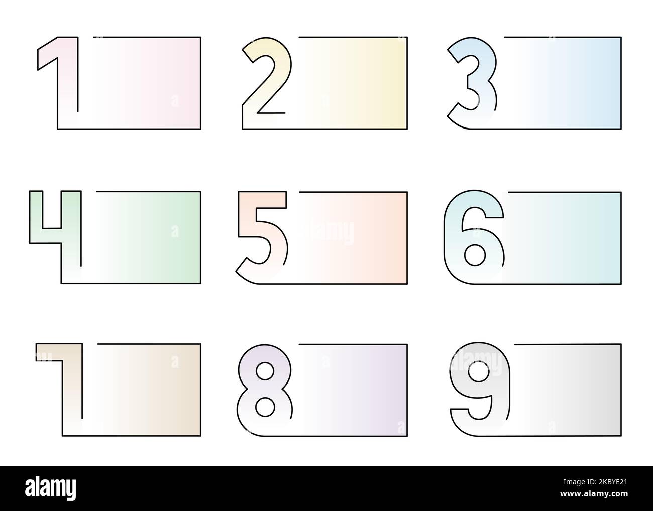 numbers frame infographic steps set Stock Vector Image & Art - Alamy