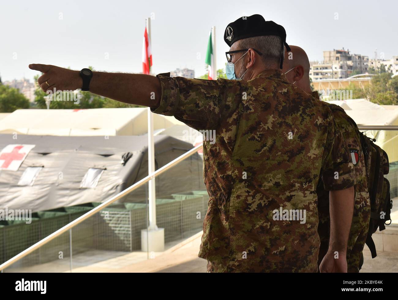 Italian field hospital at the Lebanese University campus in the town of ...