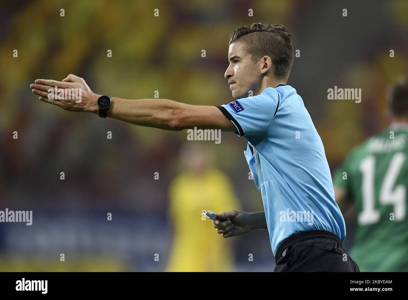 Referee Francois Letexier during UEFA Nations League 2021 match between ...