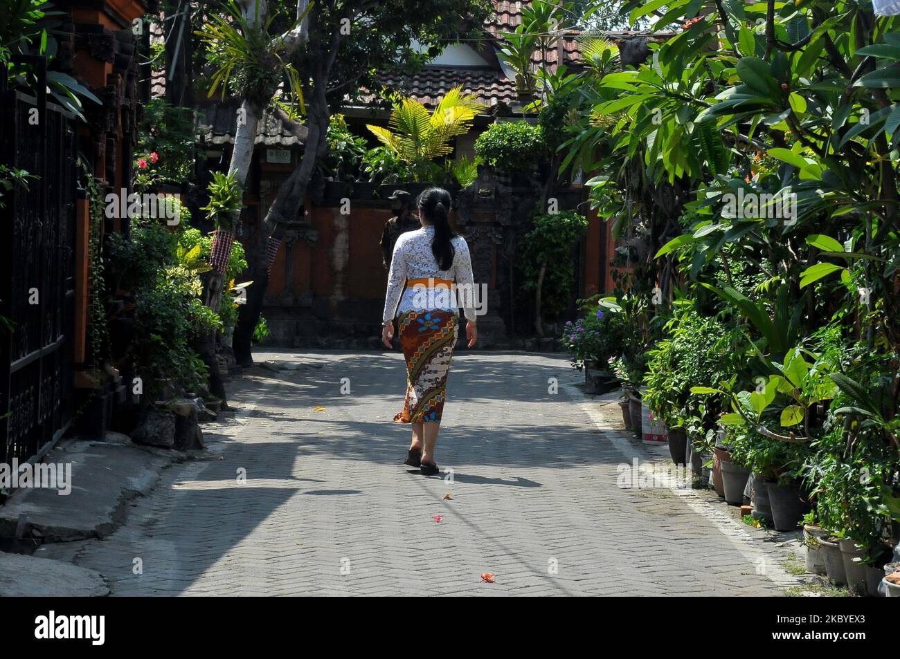 Activities of Balinese villagers during the pandemic in Harapan Jaya in ...