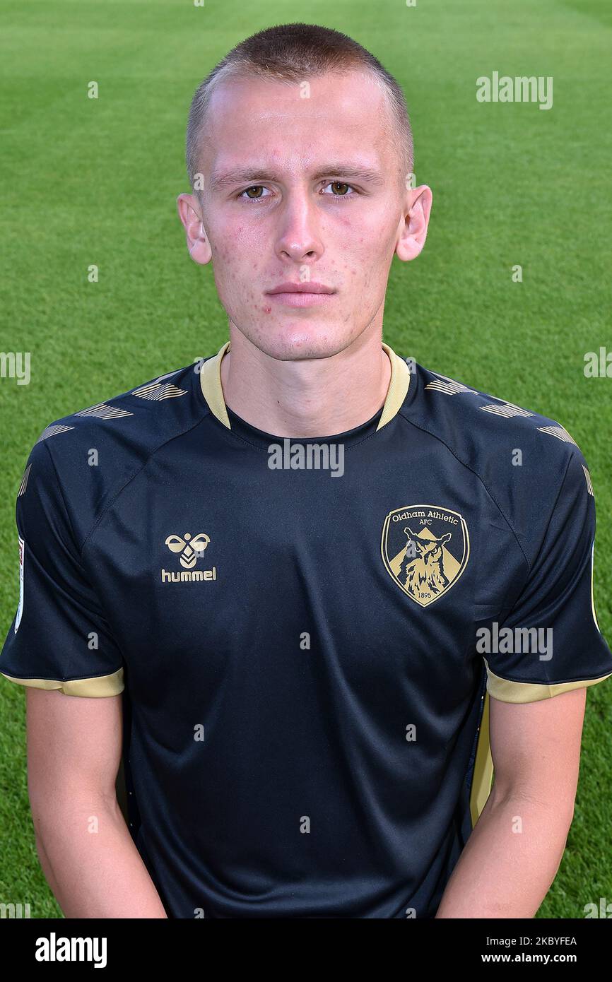 Tom Hamer in the anniversary kit at the Odham Athletic photocall at ...