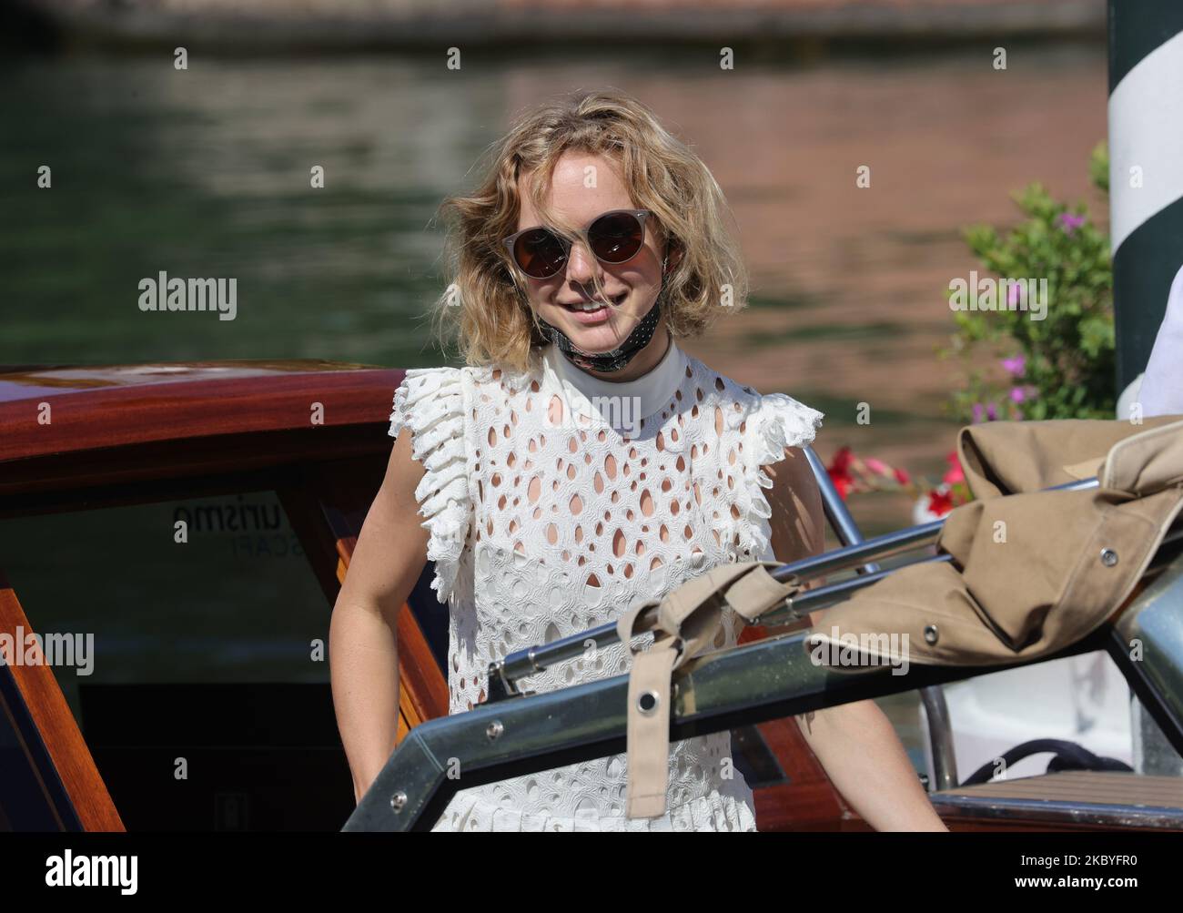 Mala Emde is seen arriving at the Excelsior during the 77th Venice Film ...