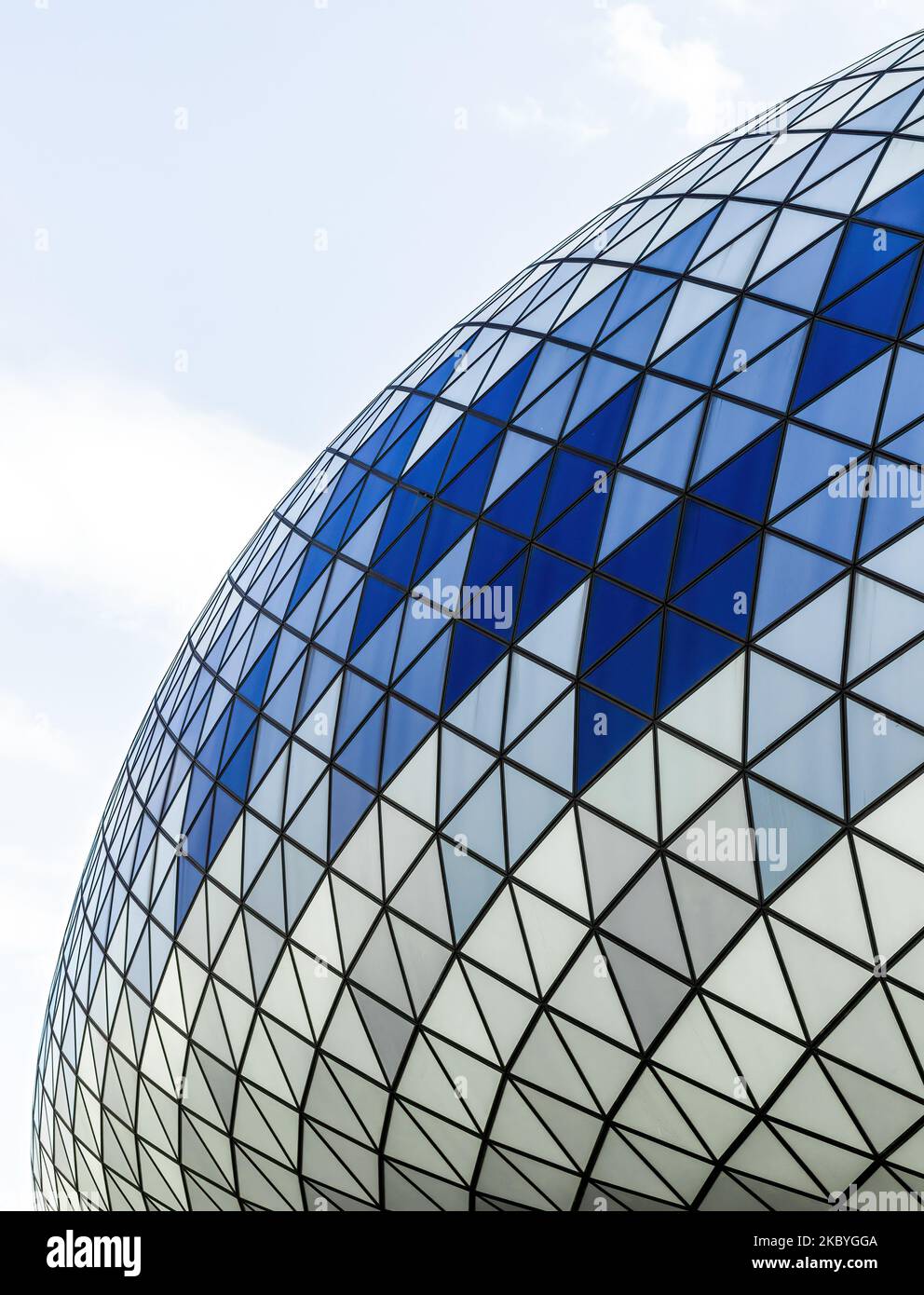 The Dome of the Dynamo Stadium, made of steel and plastic panels ...