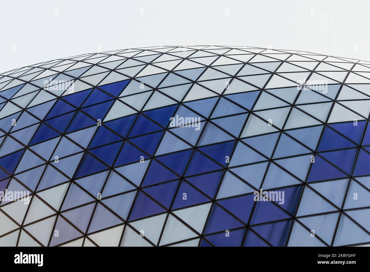 The Dome of the Dynamo Stadium, made of steel and plastic panels ...