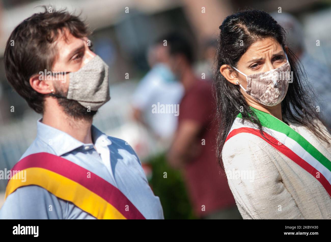 The Mayor of Rome Virginia Raggi with the President of the 8th City ...