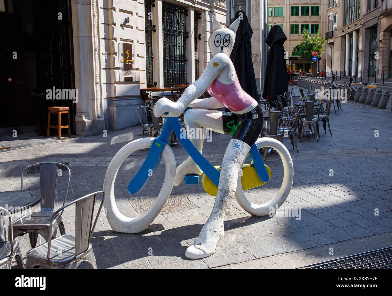 A bizarre art object on the street of Brussels, Belgium Stock Photo - Alamy