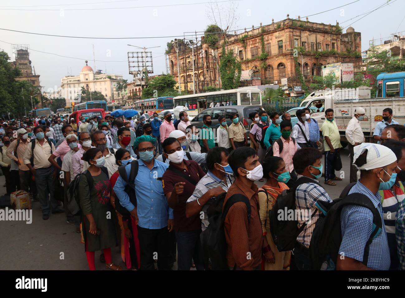 Passenger waiting for transportation in Kolkata, India on September 10 ...