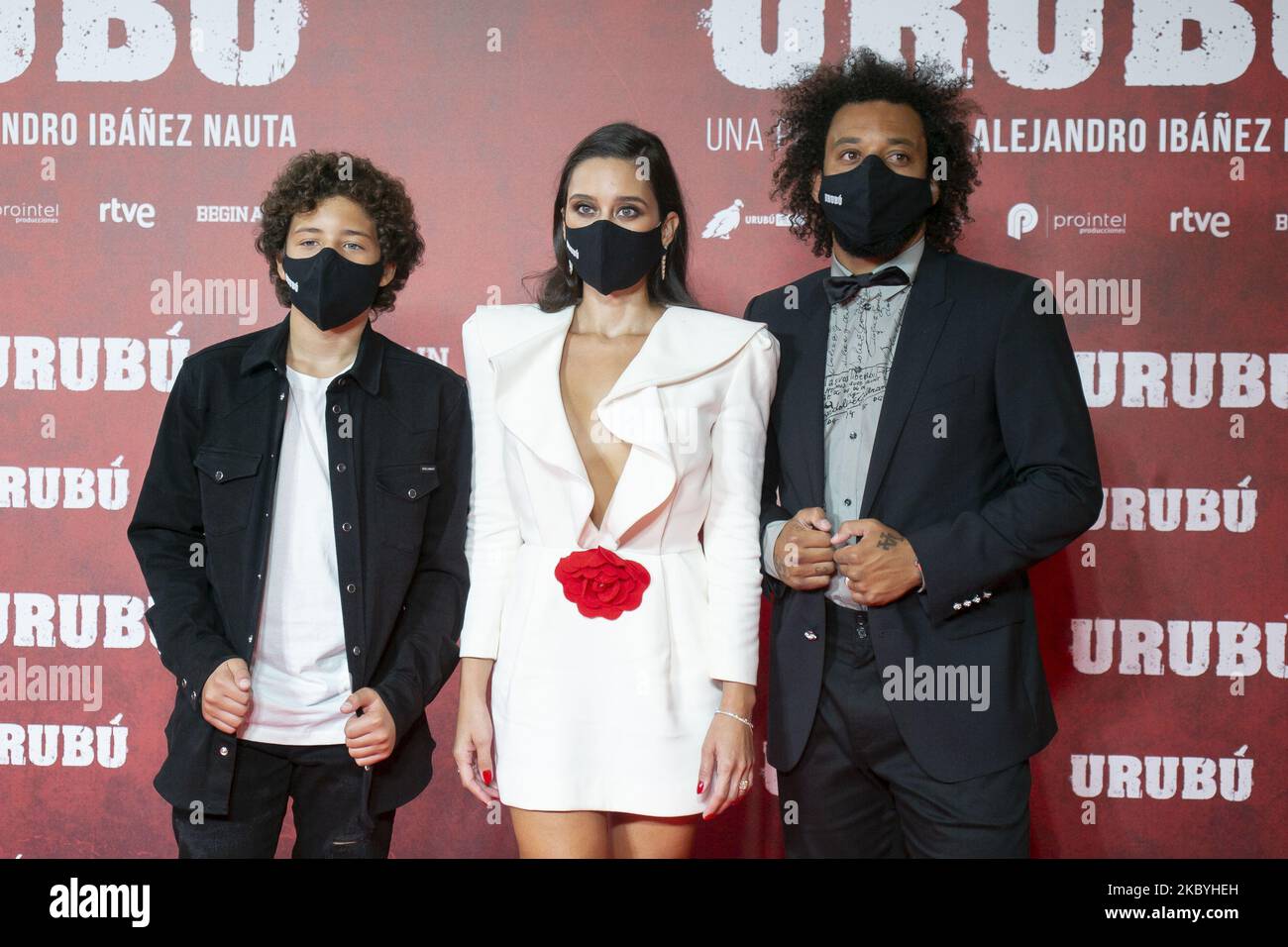 Marcelo Vieira, wife Clarice Alves and Enzo Alves Vieira attend 'Urubu ...