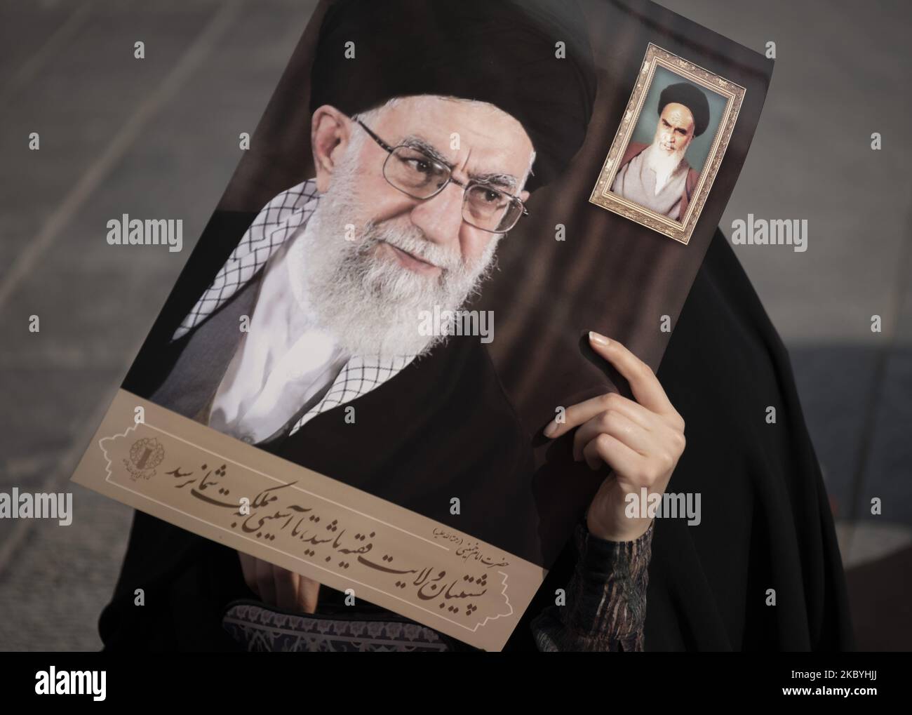 Portraits of irans supreme leader ayatollah ali khamenei hi-res stock ...