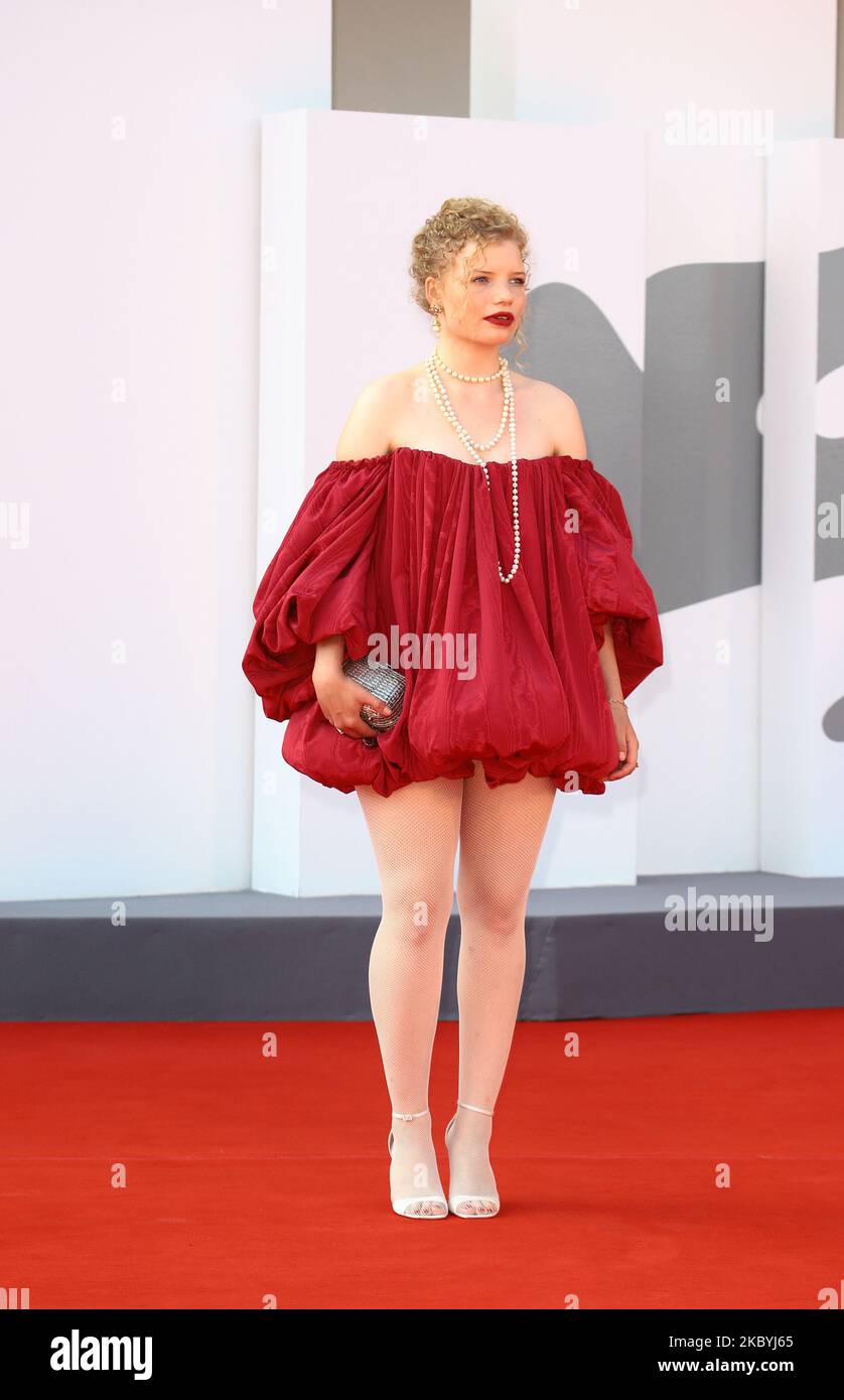 Luisa-Céline Gaffron walks the red carpet ahead of the movie ''Un Morgen Die Ganze Welt'' (And ...
