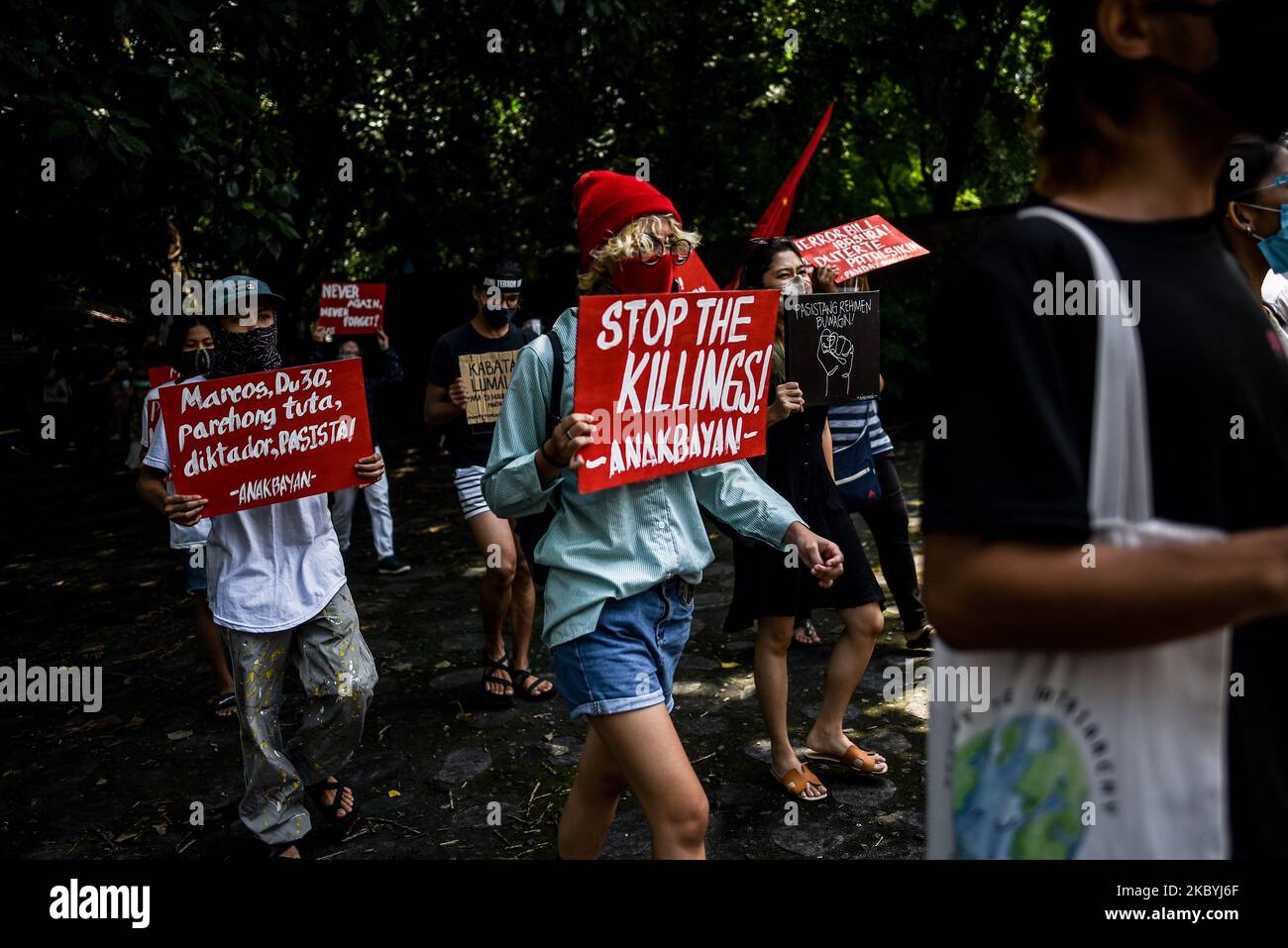 Various groups protest during the birthday of late president and ...