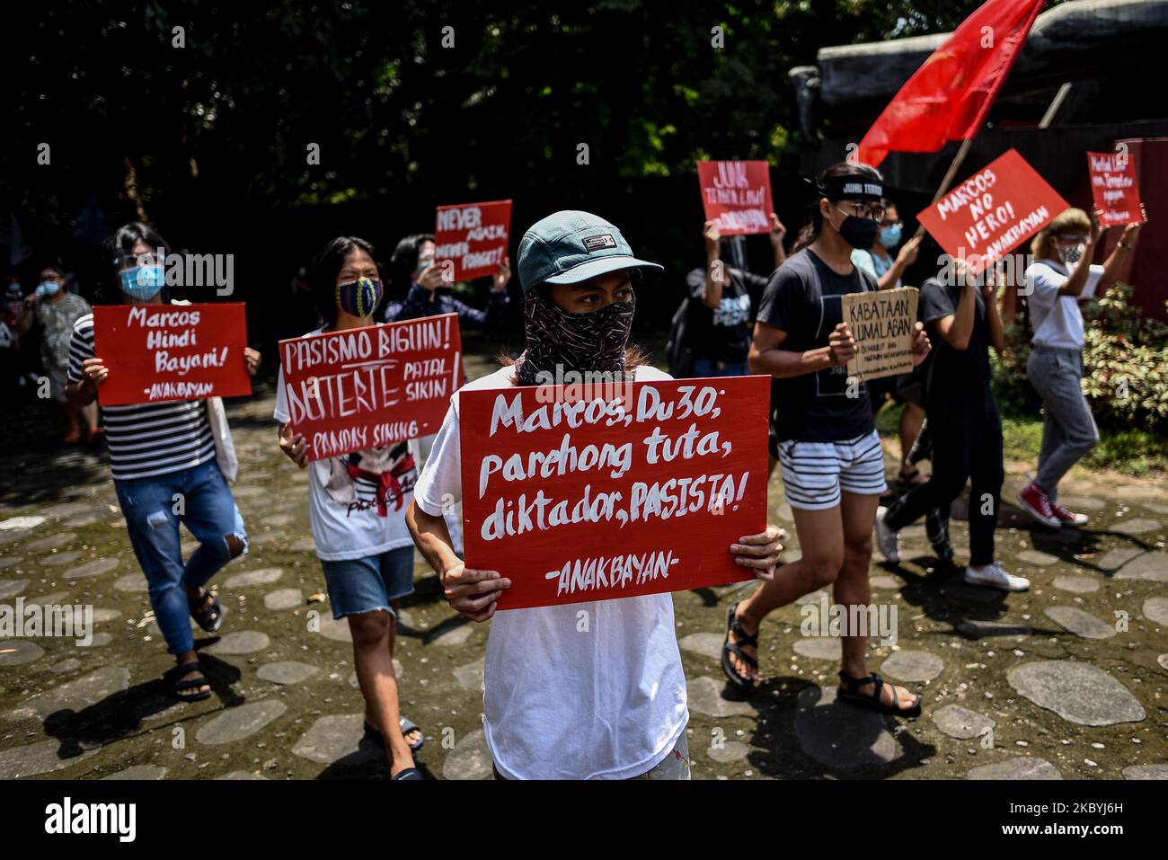 Various groups protest during the birthday of late president and ...