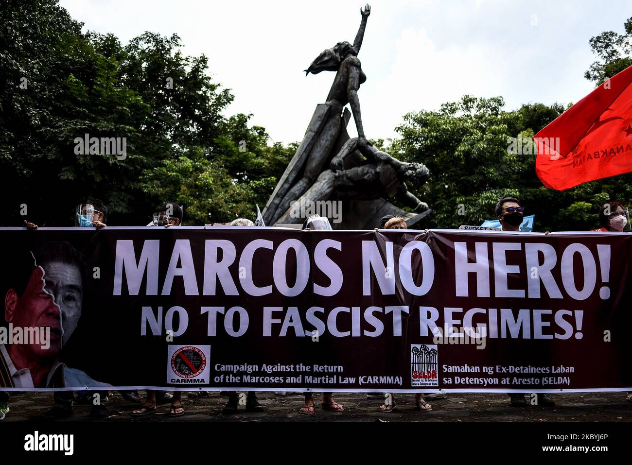 Various groups protest during the birthday of late president and ...