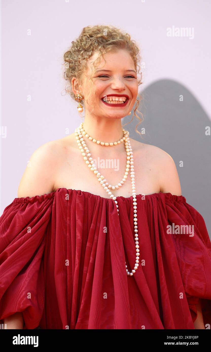 Luisa-Céline Gaffron walks the red carpet ahead of the movie ''Un Morgen Die Ganze Welt'' (And ...