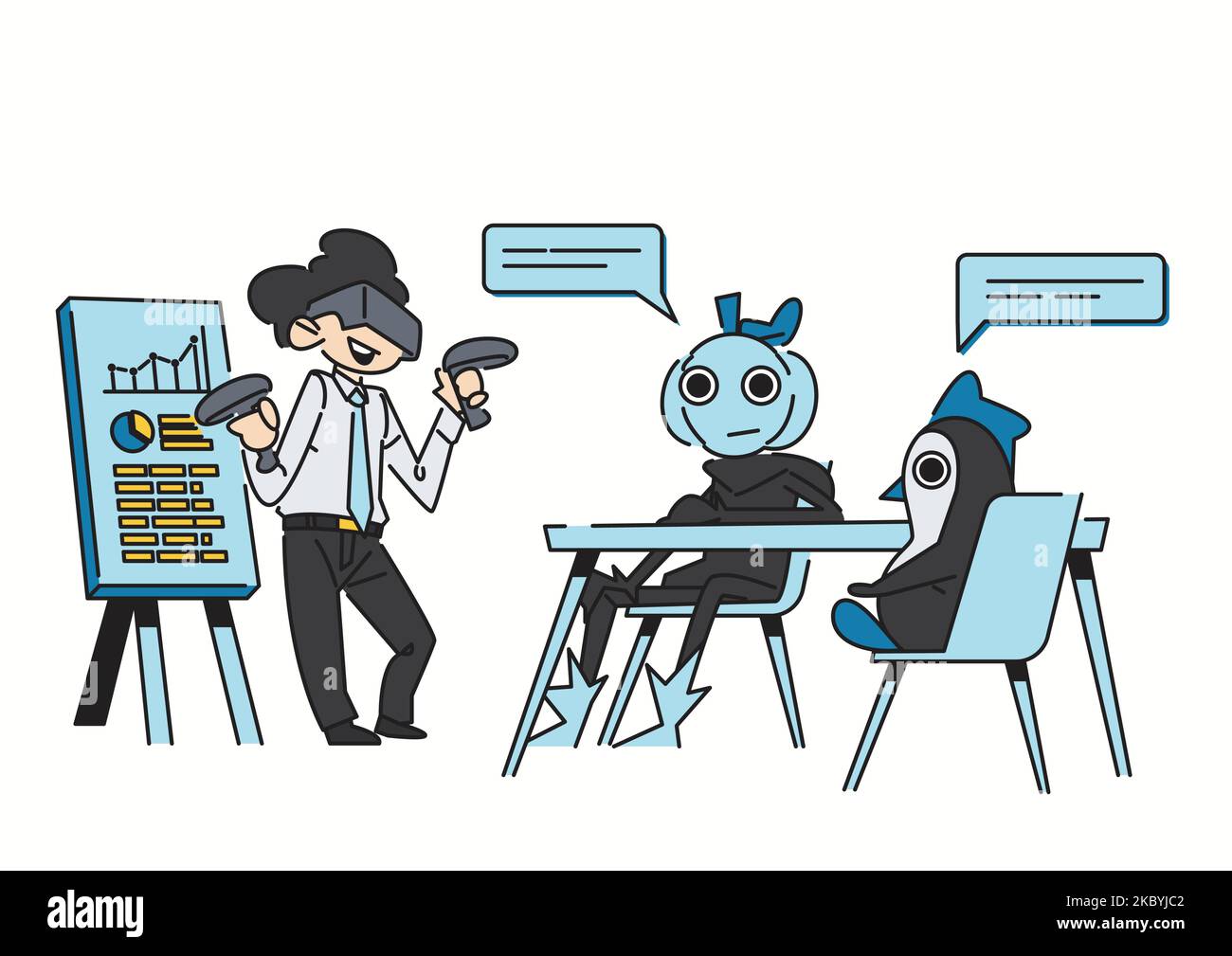 Virtual business meeting video Cut Out Stock Images & Pictures - Alamy