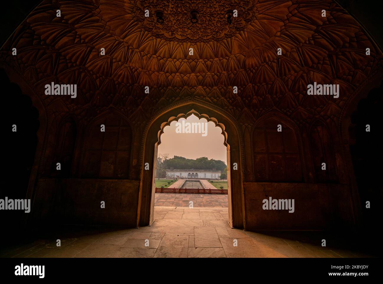 Arch view of Safdarjang Tomb from courtyard, New Delhi, India Stock ...