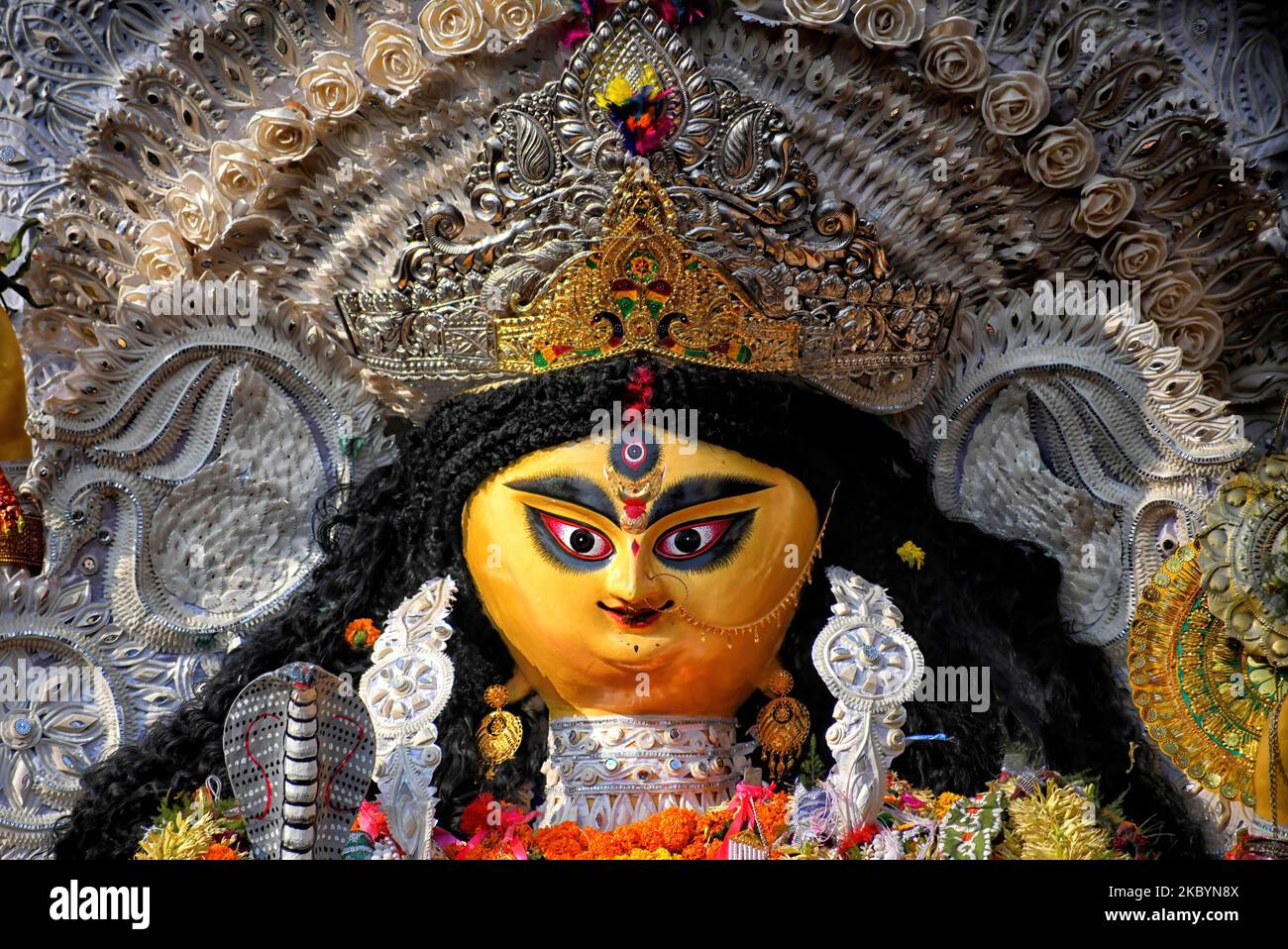 Bhadreswar, India. 03rd Nov, 2022. View of an idol of Hindu goddess ...
