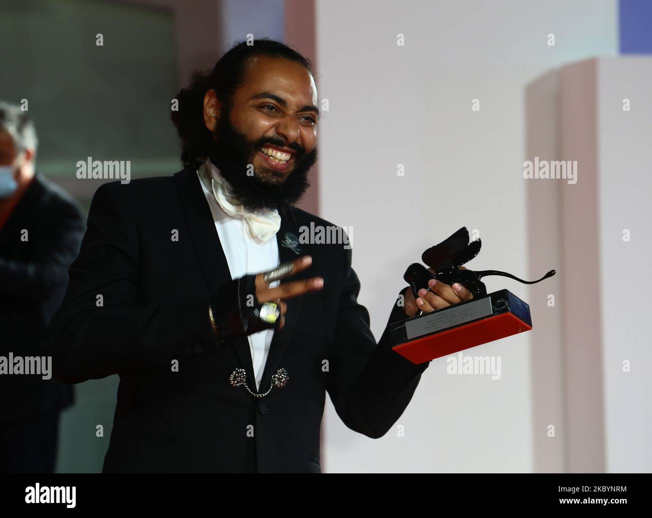 Ismael El Iraki during the winners photocall at the 77th Venice Film ...