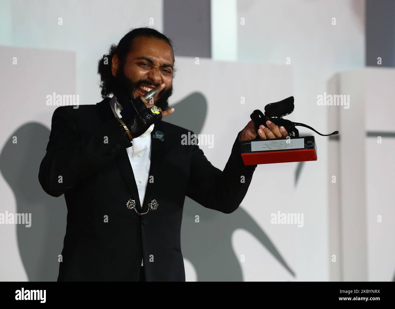Ismael El Iraki during the winners photocall at the 77th Venice Film ...