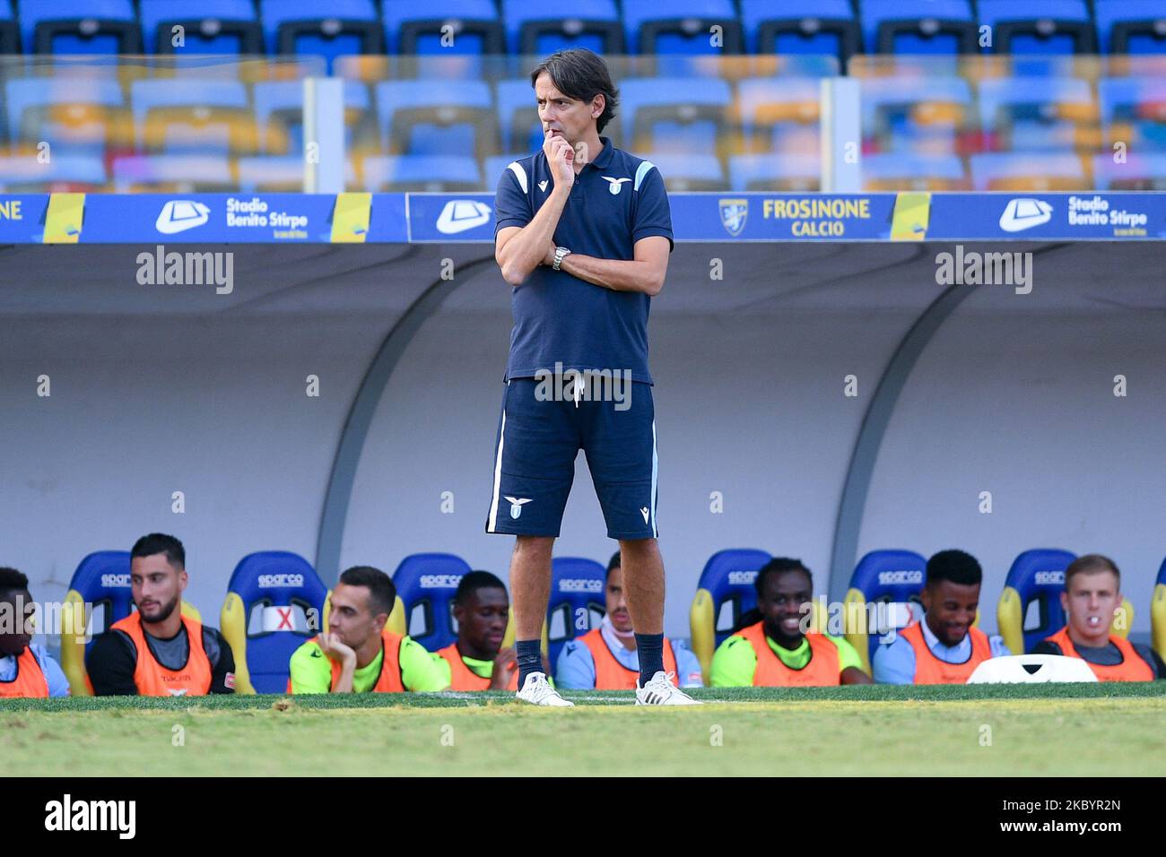 Simone Inzaghi manager of SS Lazio during the friendly match between ...