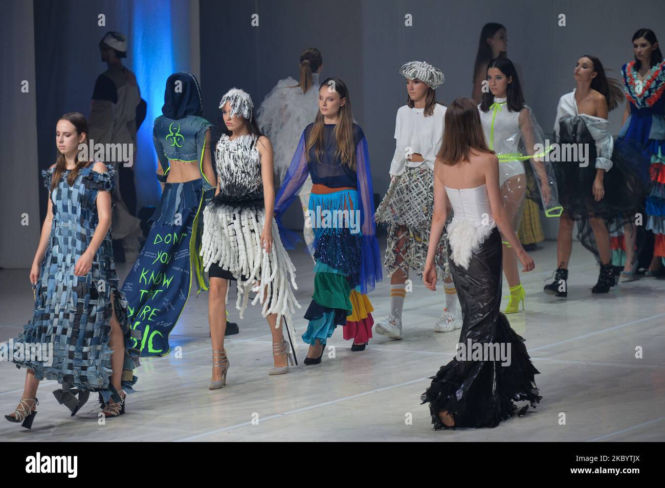 Models showcase creations during 'The No Waste Show' - a show of ...