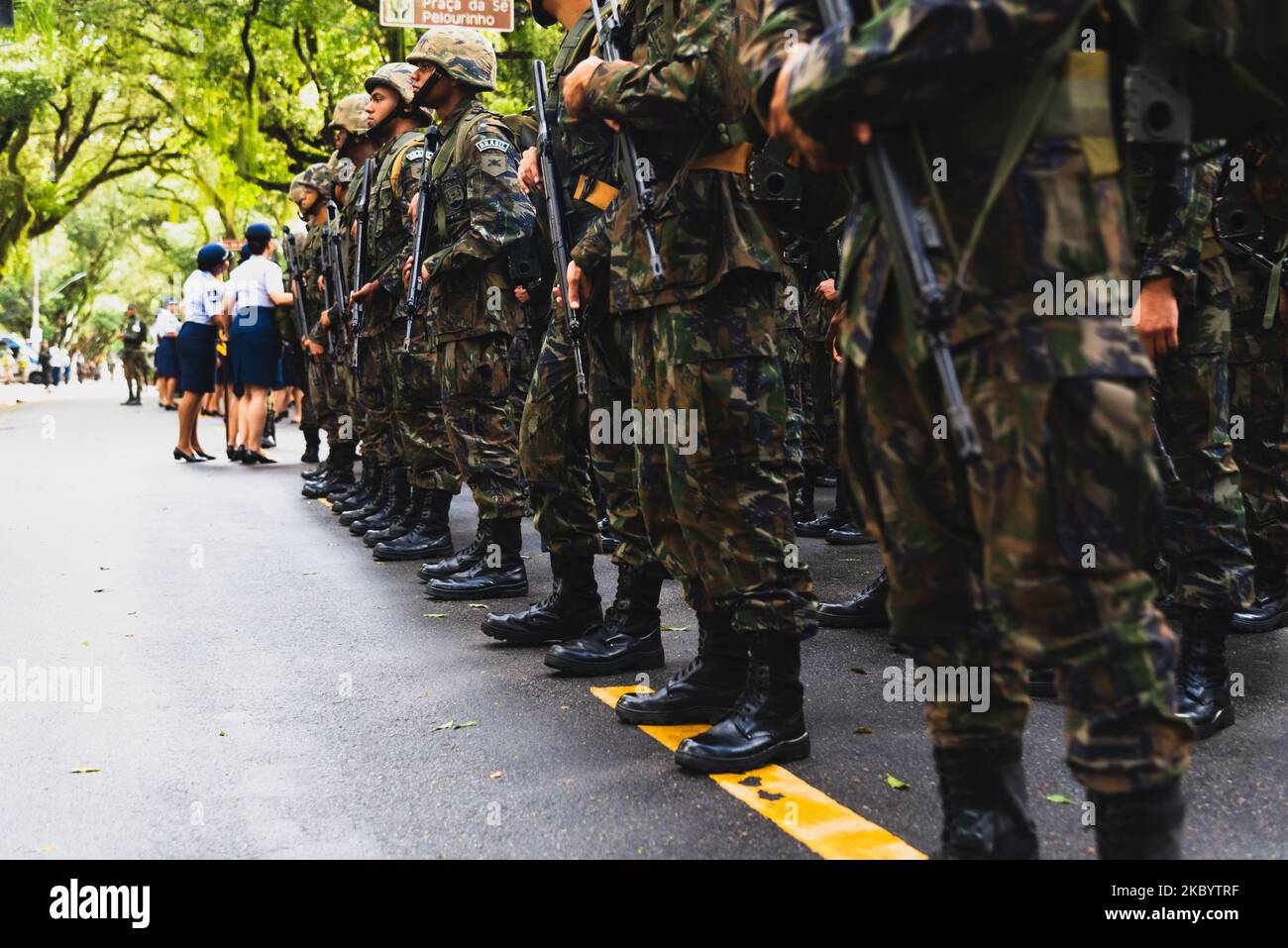 Salvador, Bahia, Brazil - September 07, 2022: Soldiers of the Brazilian ...