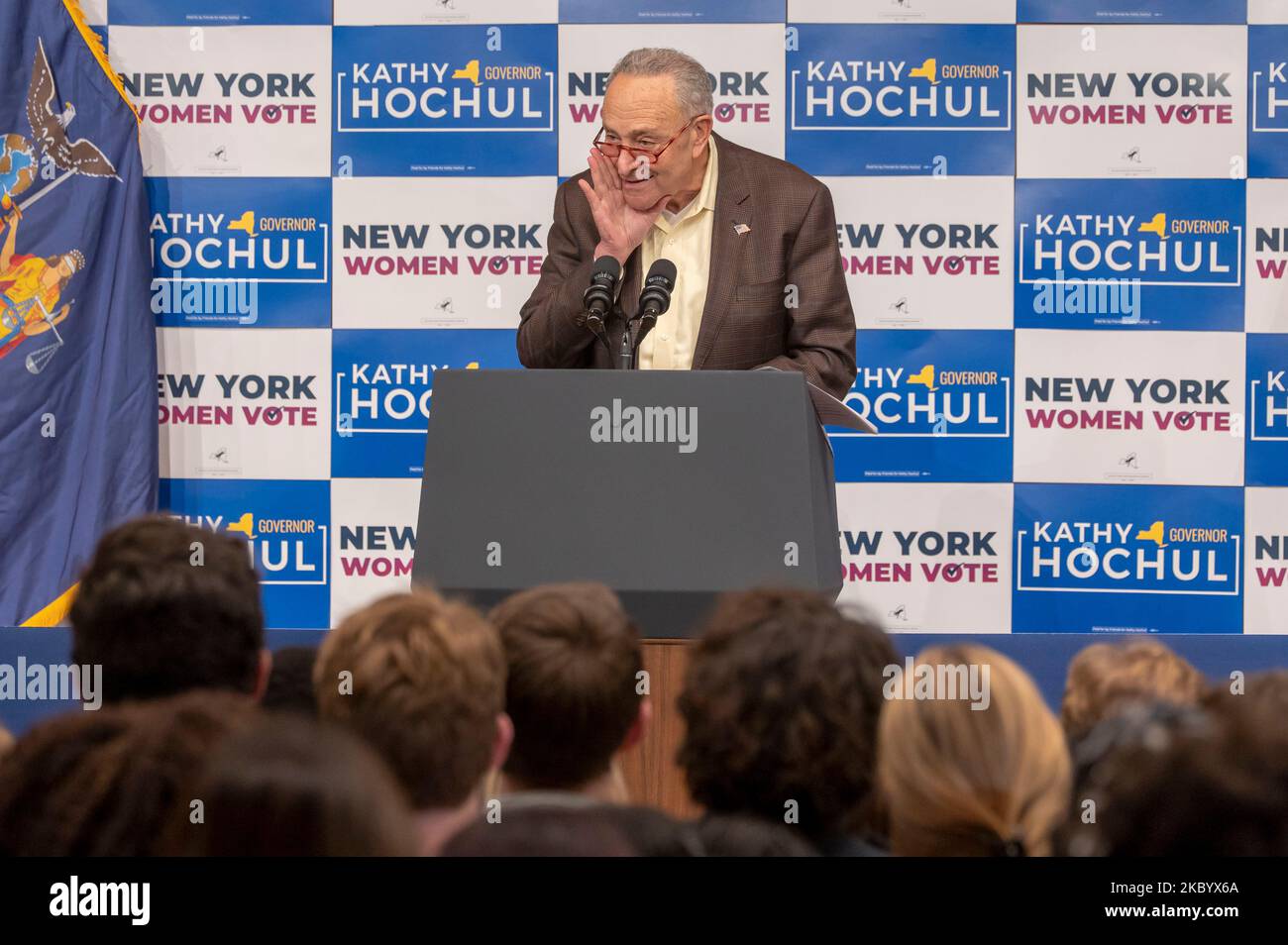New York, US, 03/11/2022, U.S. Senate Majority Leader Senator Chuck ...