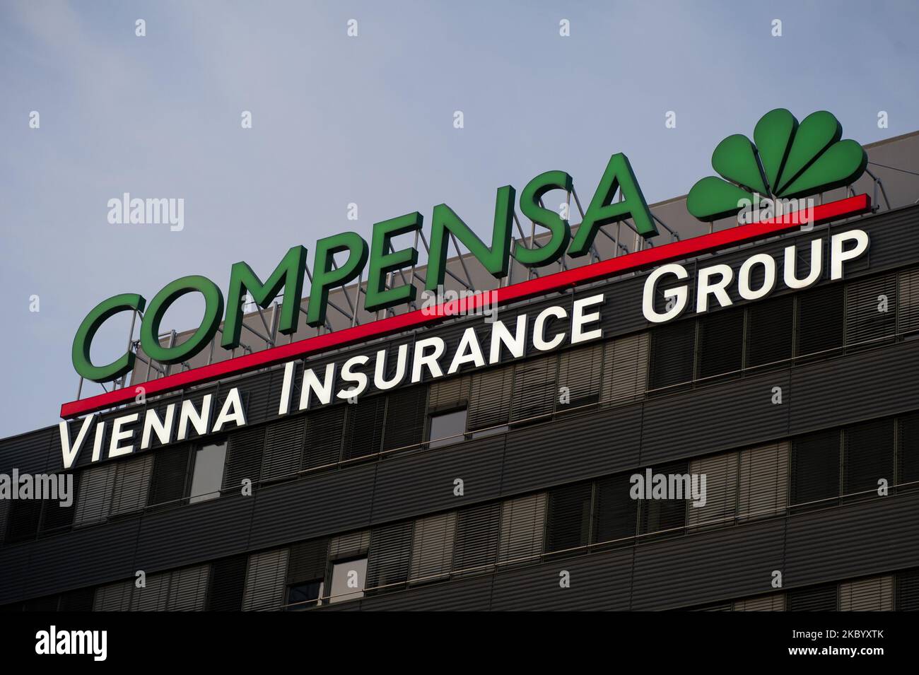 Insurance group compensa sign hi-res stock photography and images - Alamy