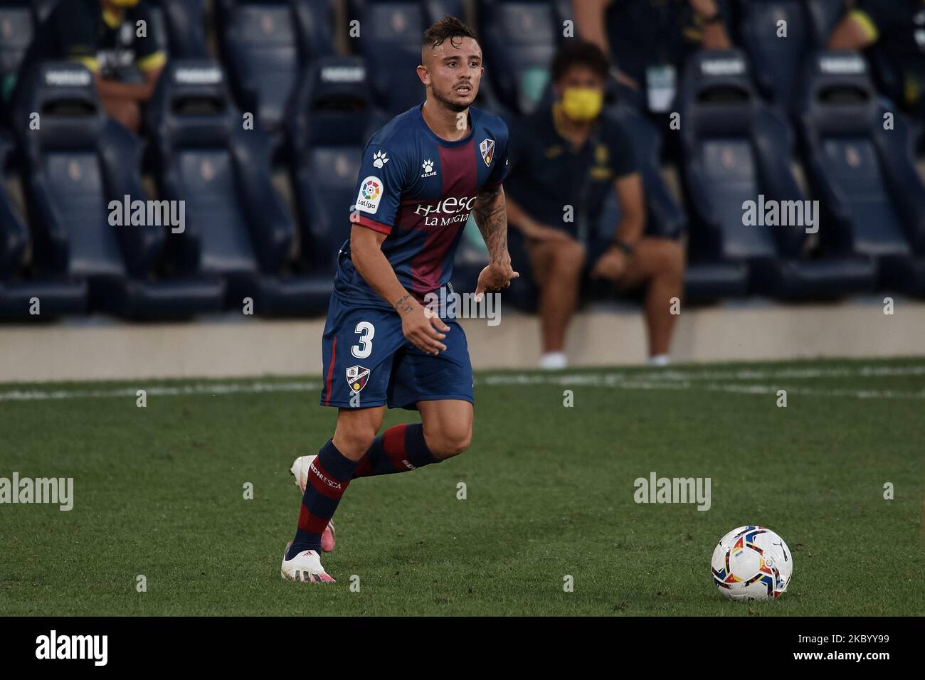 Pablo Maffeo of Huesca in action during the La Liga Santader match ...