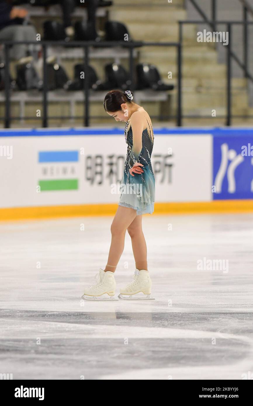 Haein LEE (KOR), during Women Short Program, at the ISU Grand Prix of ...