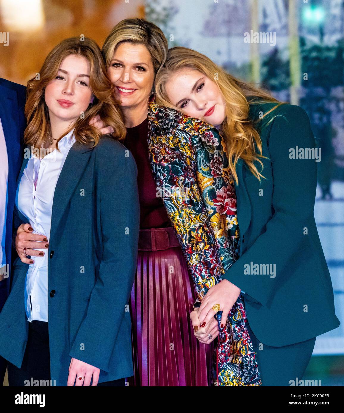 Queen Maxima of the Netherlands with Princess Amalia and Princess ...