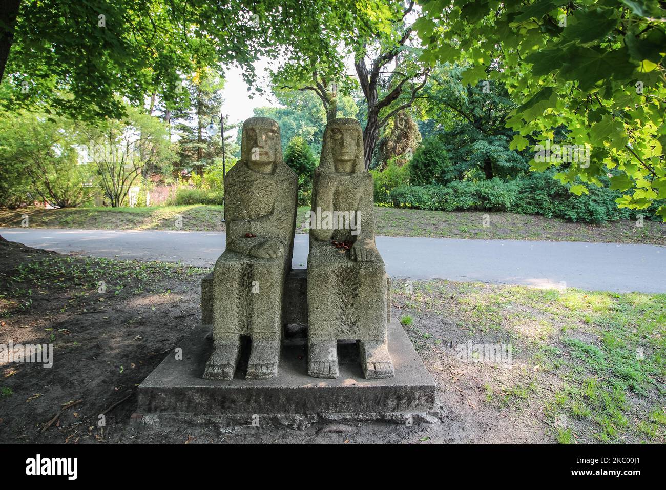 A seated cement composition depicting the Piast (progenitor of Polish ...