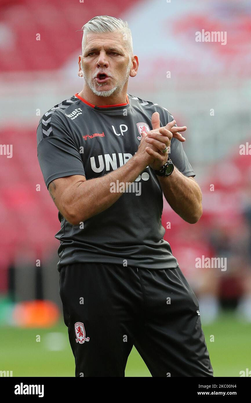 Leo Percovich an assistant coach at Middlesbrough during the Carabao ...