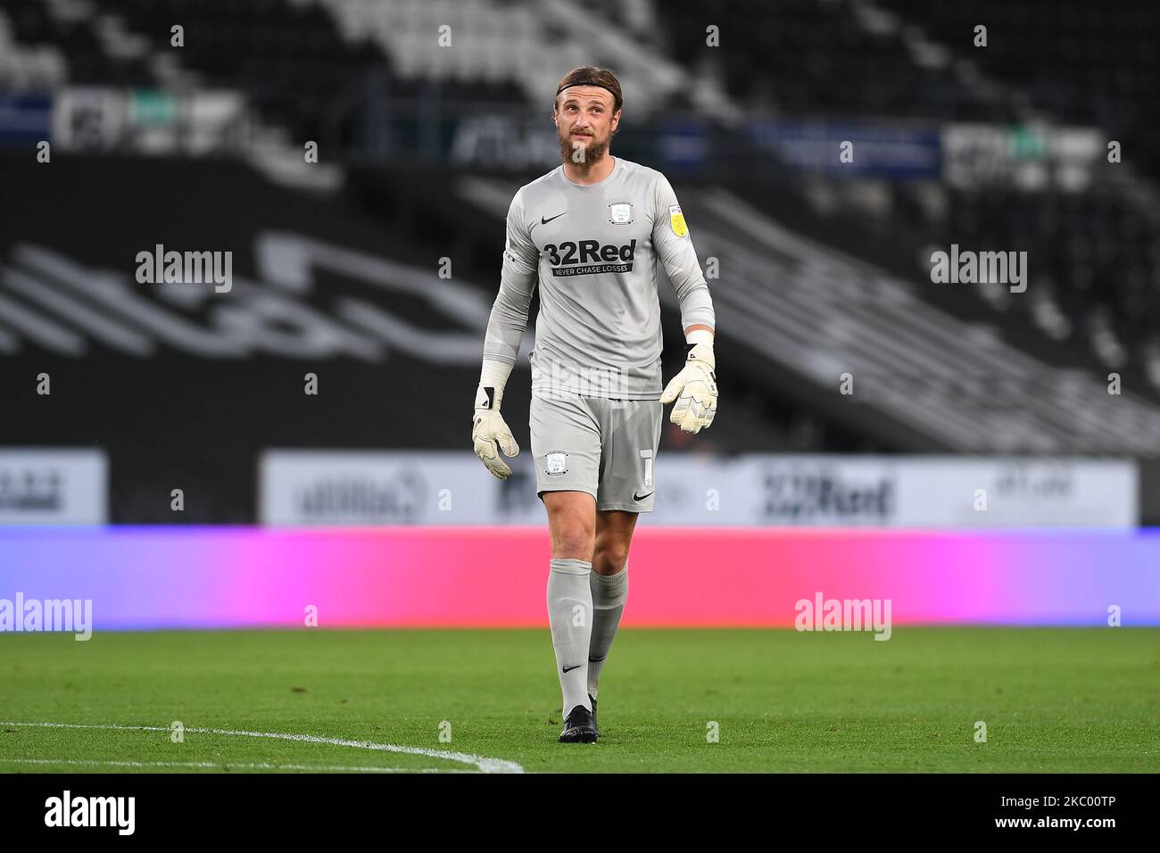Declan Rudd of Preston during the Carabao Cup match between Derby ...