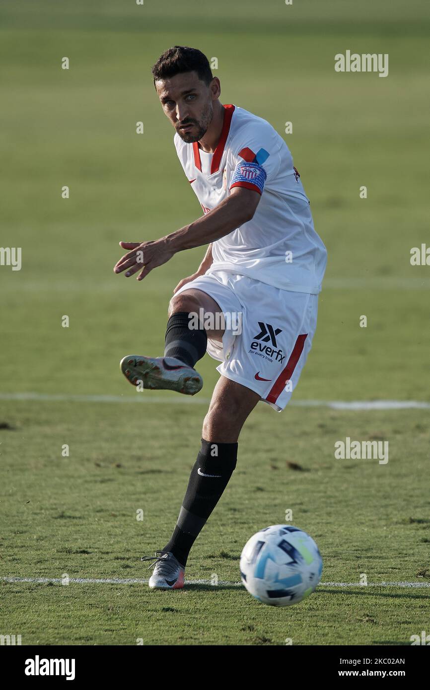 Jesus Navas of Sevilla does passed during the pre-season friendly match ...