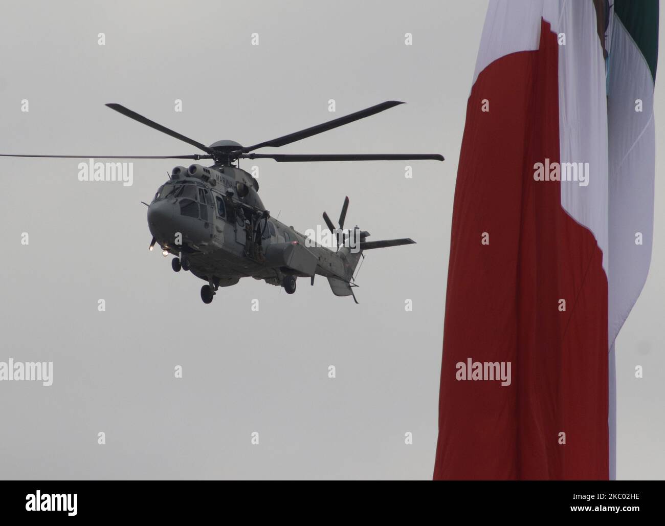Military air parade in the Zócalo of Mexico City, on the occasion of ...