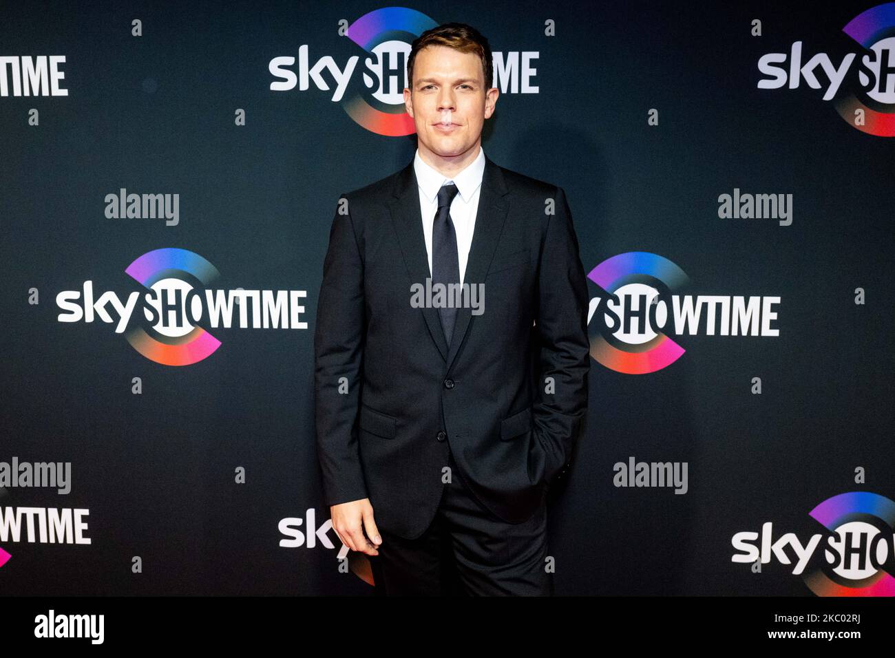 Jake Lacy attend the exclusive new streaming service SkyShowtime launch ...