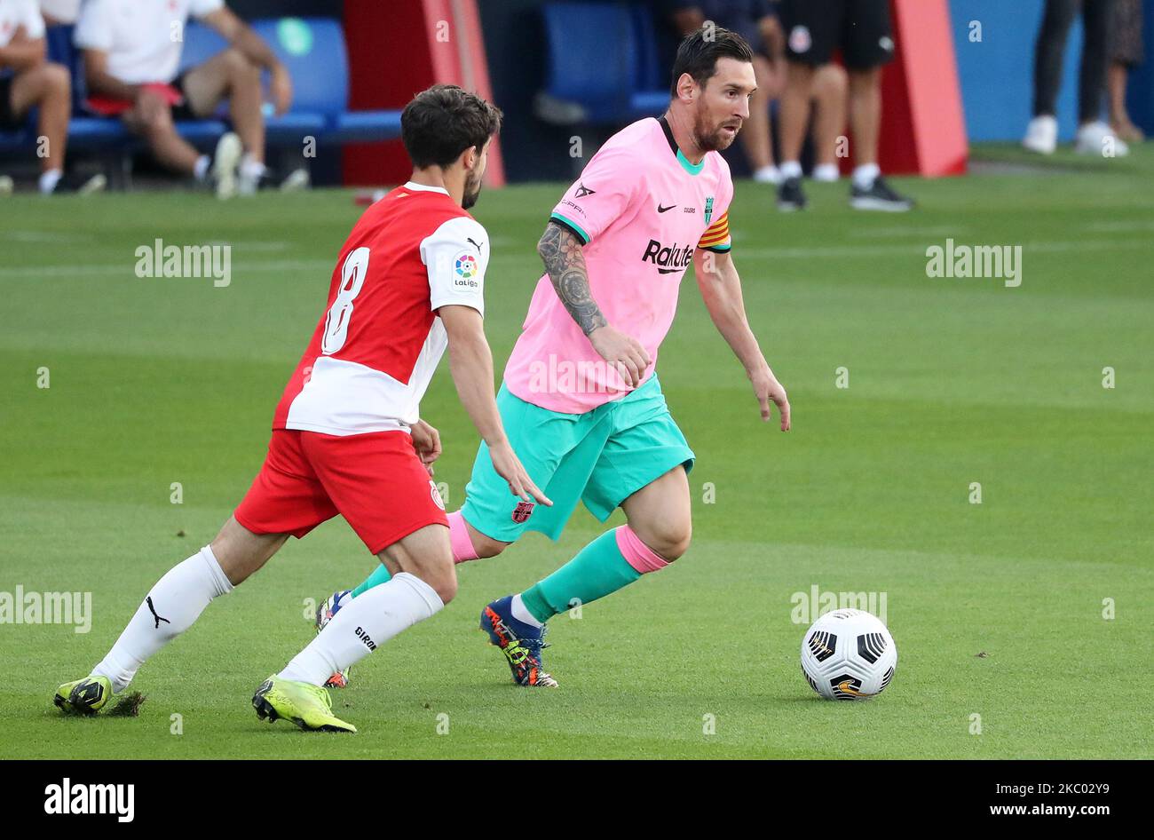 Leo Messi and Jairo during the friendly match between FC Barcelona and ...