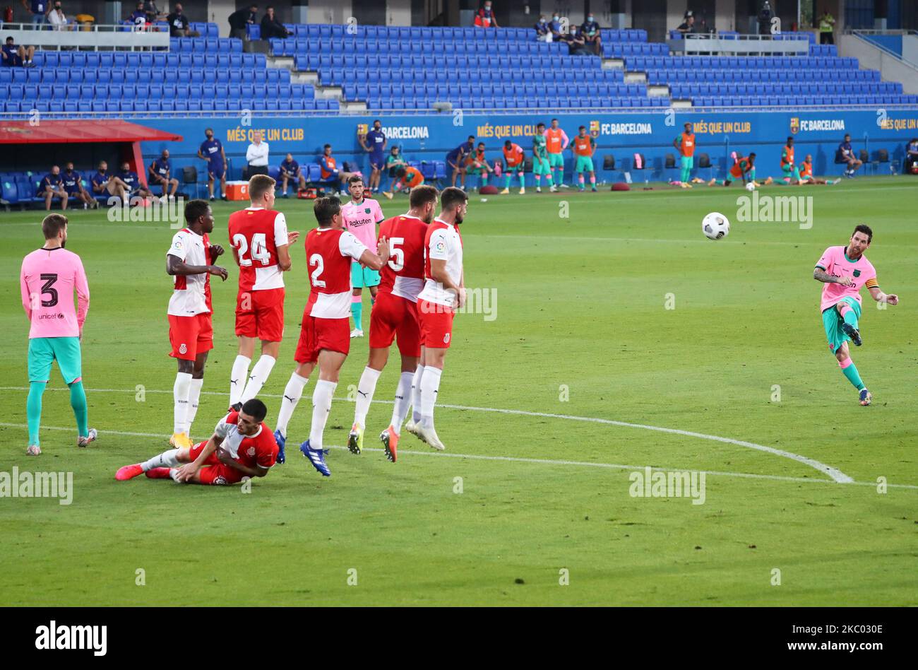 Leo Messi during the friendly match between FC Barcelona and Girona FC ...