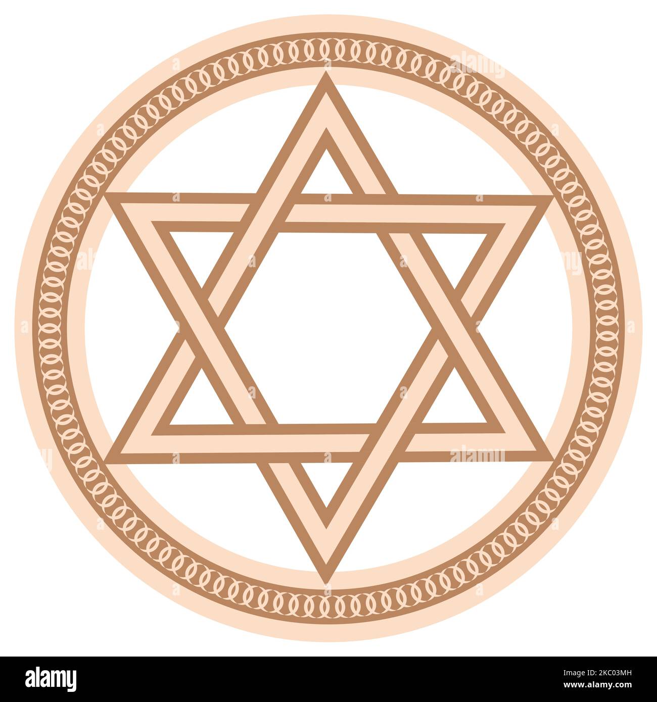 Star of David, an ancient symbol decorated with Scandinavian patterns ...