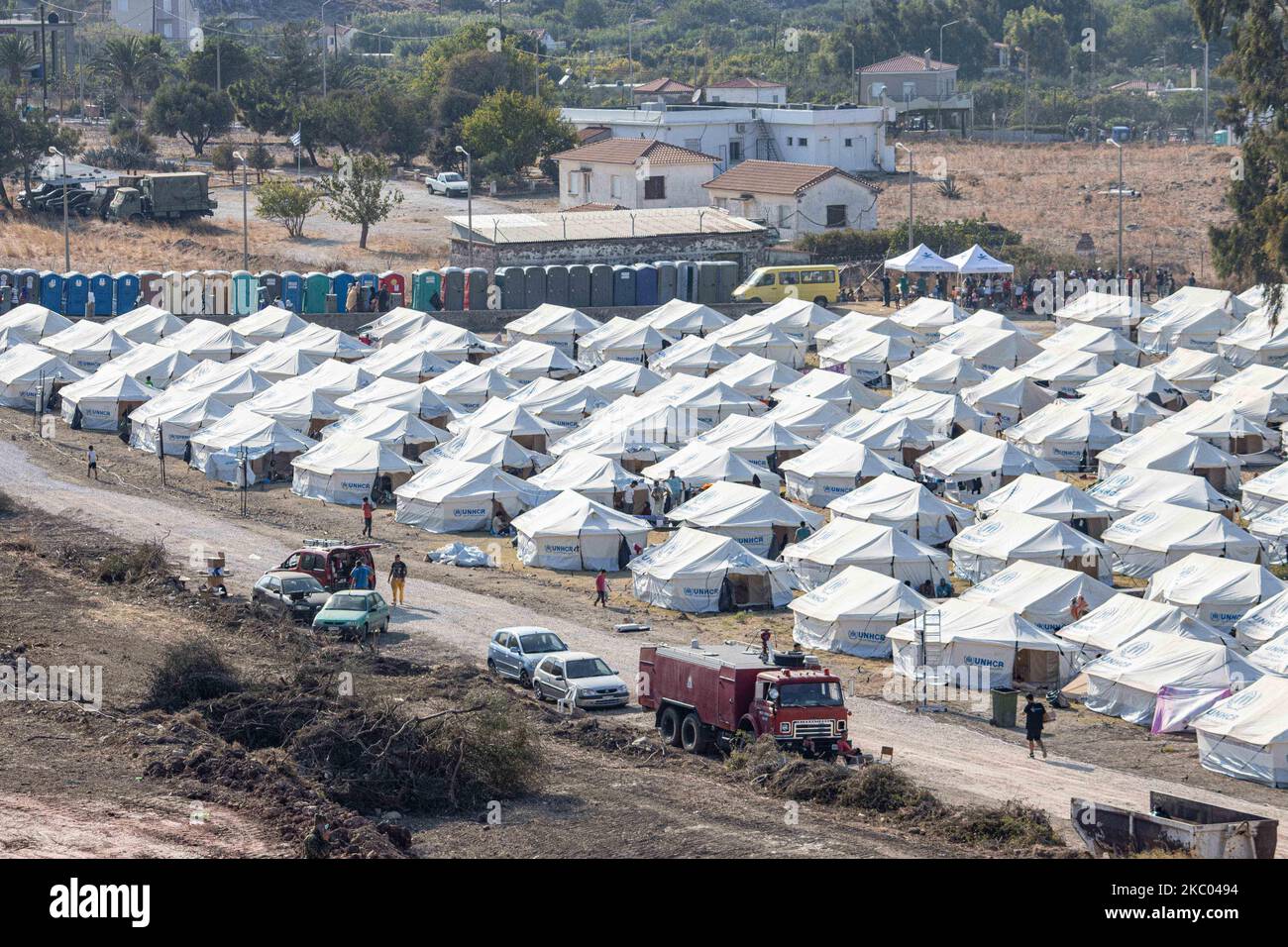 New refugee camp in Kara Tepe or Mavrovouni location between Mytilene ...