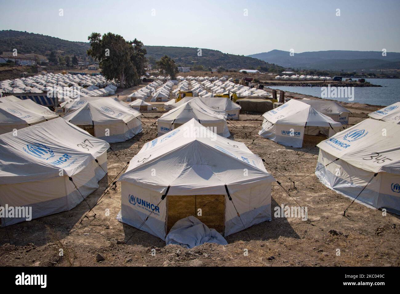 New refugee camp in Kara Tepe or Mavrovouni location between Mytilene ...