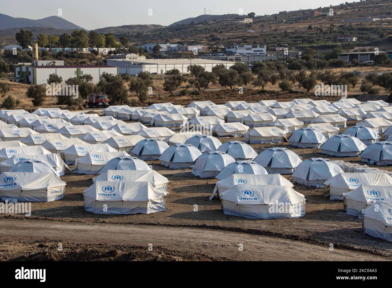 New refugee camp in Kara Tepe or Mavrovouni location between Mytilene ...