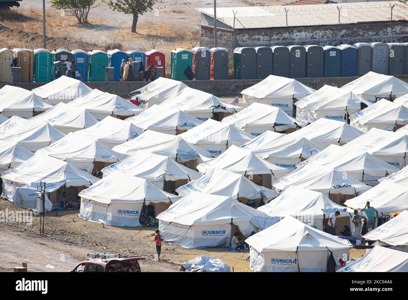 New refugee camp in Kara Tepe or Mavrovouni location between Mytilene ...