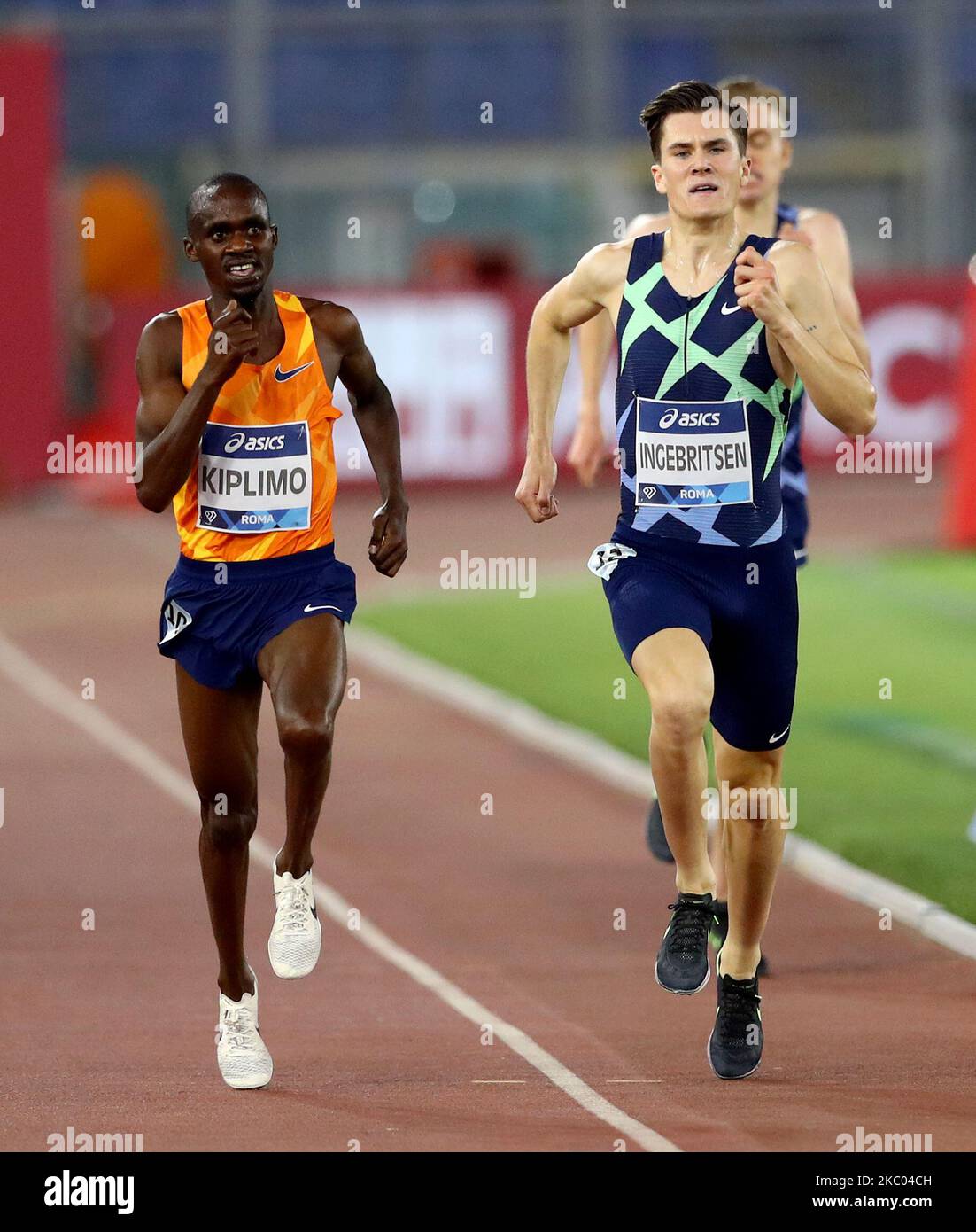 Jacob Kiplimo (UGA) and Filip Ingebrigstein (NOR) compete in 3000m men during the IAAF Diamond ...