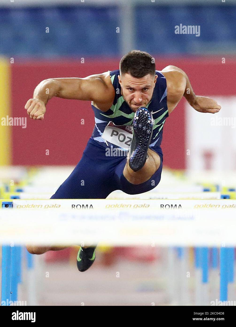 Andrew Pozzi (GBR) competes in 110m hurdles men during the IAAF Diamond ...